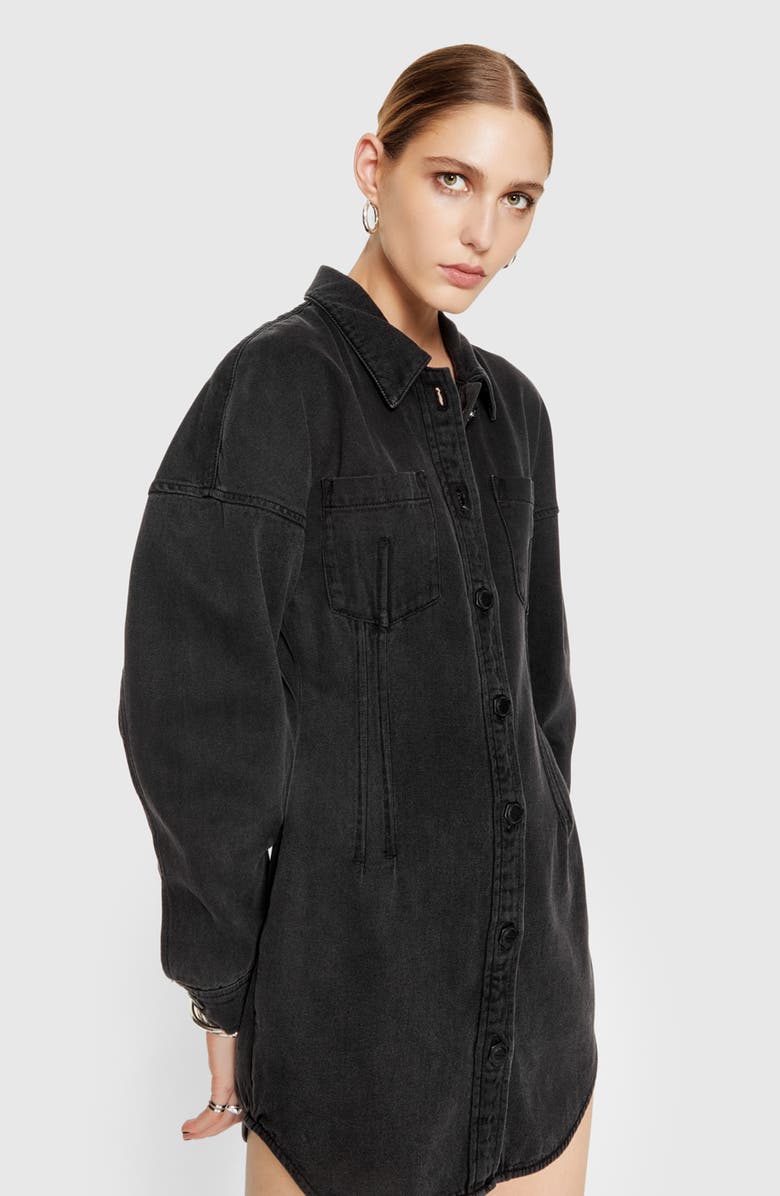 Rebecca Minkoff Florence Long Sleeve Denim Mini Shirtdress | Nordstromrack