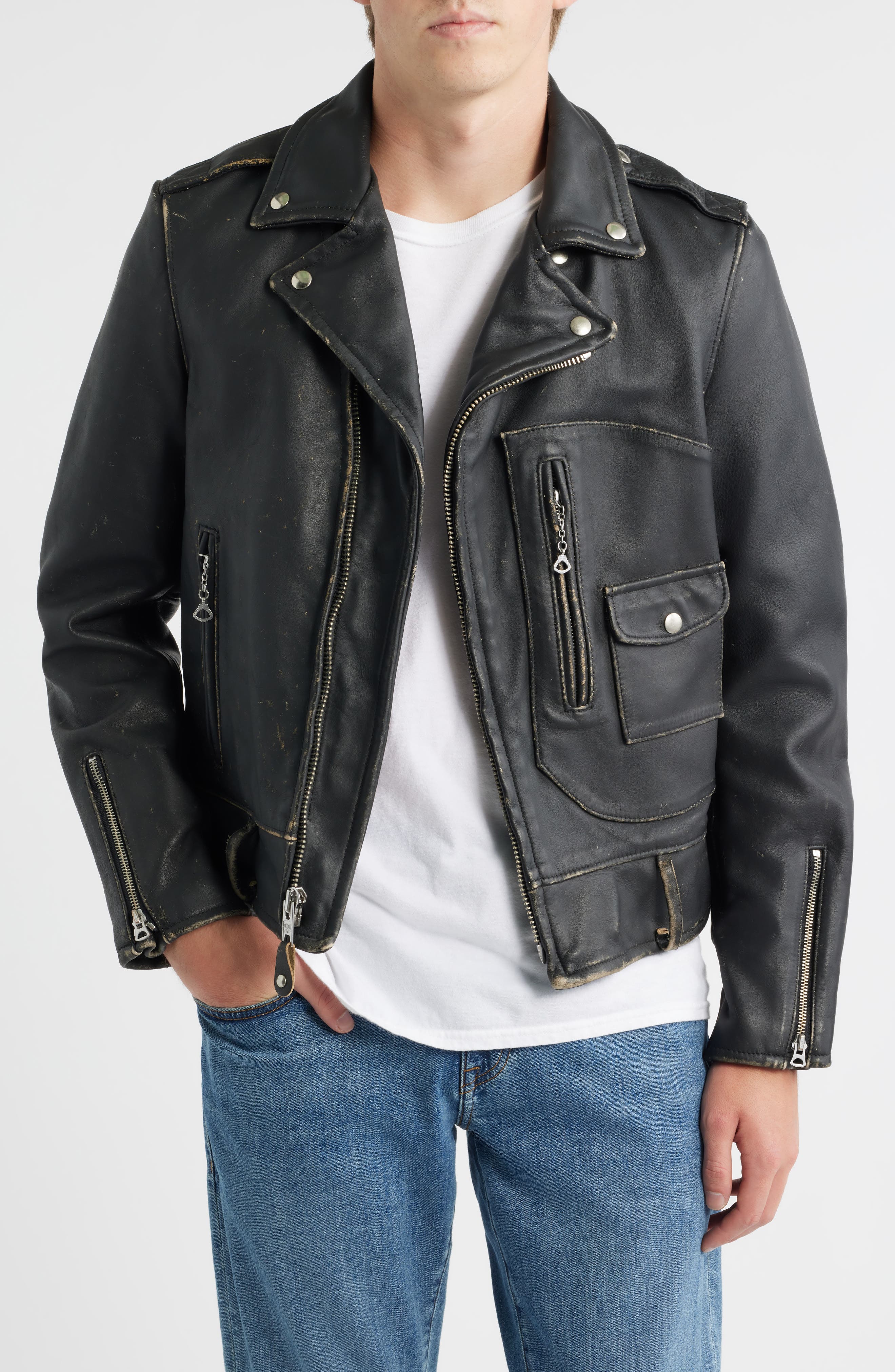 Schott NYC Perfecto Vandals Leather Biker Jacket | Nordstrom