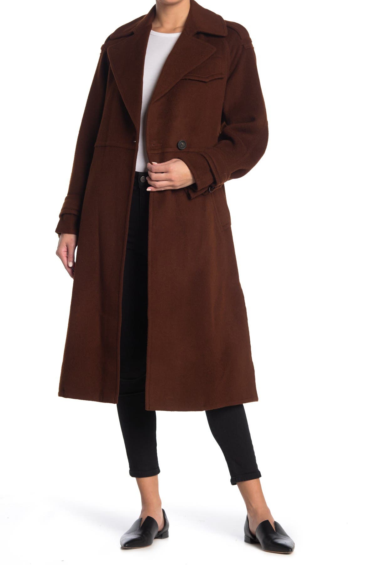 Vince Belted Wool Blend Trench Coat | Nordstromrack