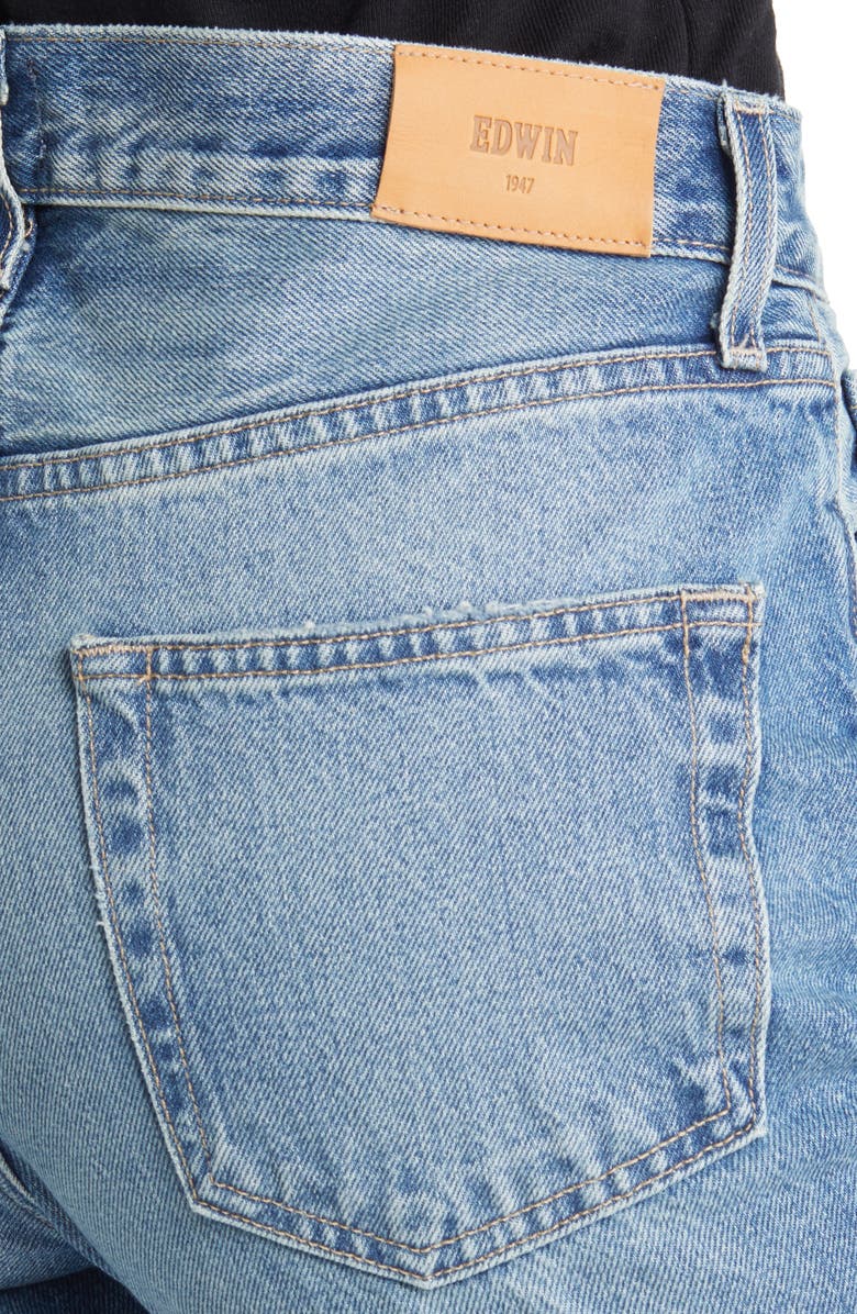EDWIN Tash Ripped High Waist Straight Leg Jeans | Nordstromrack