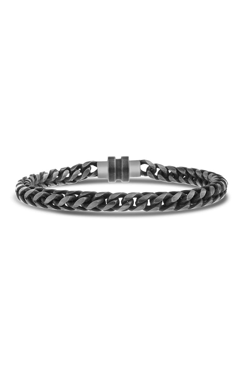 Steve Madden Reinforcements Oxidized Stainless Steel Fox Tail Chain ...
