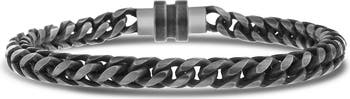 Steve Madden Reinforcements Oxidized Stainless Steel Fox Tail Chain ...