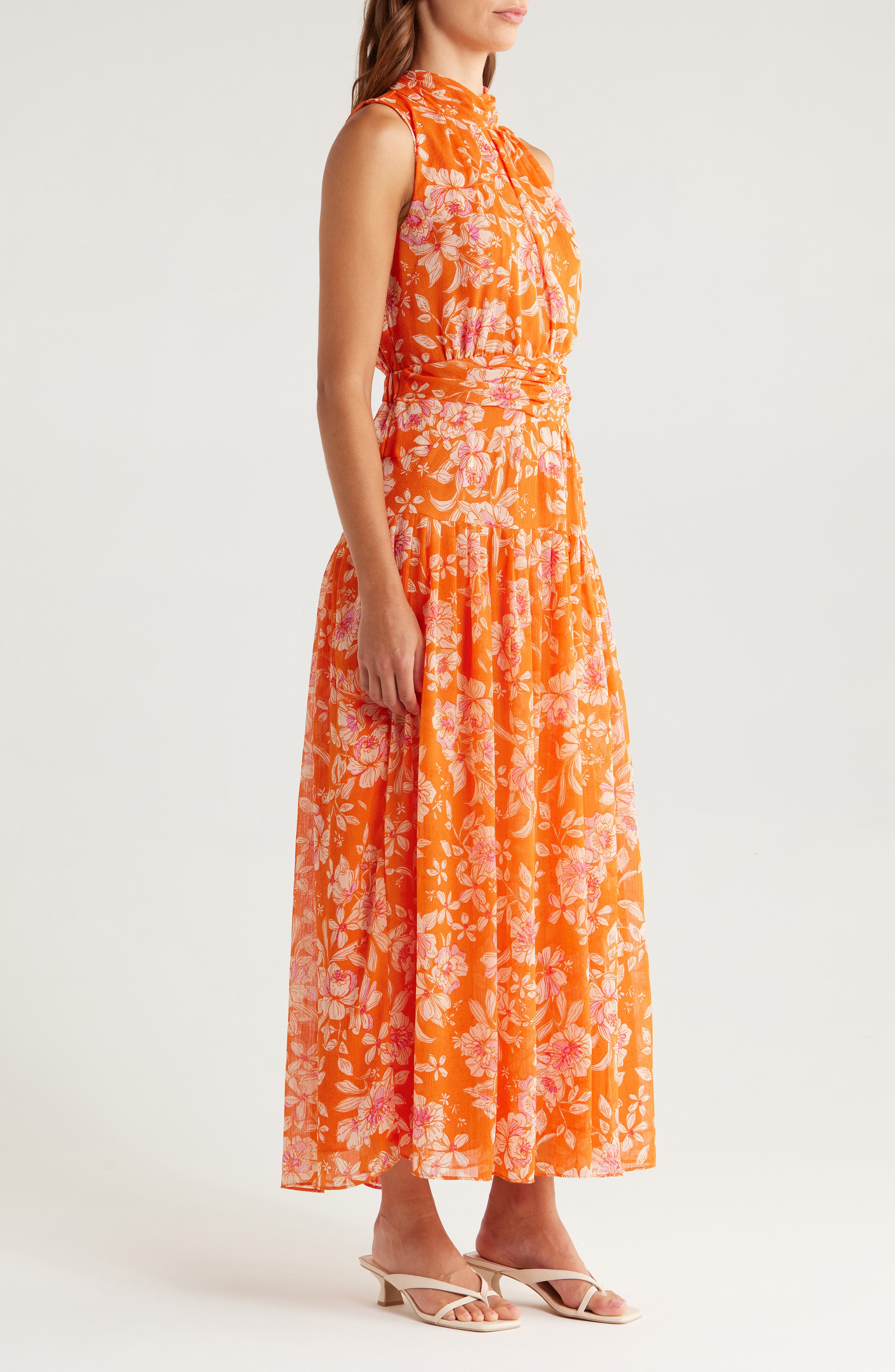 Halogen® Floral Print Sleeveless Maxi Dress | Nordstromrack