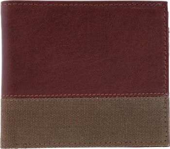 Trafalgar Charing Cross RFID Leather & Canvas Bi-Fold Wallet | Nordstrom
