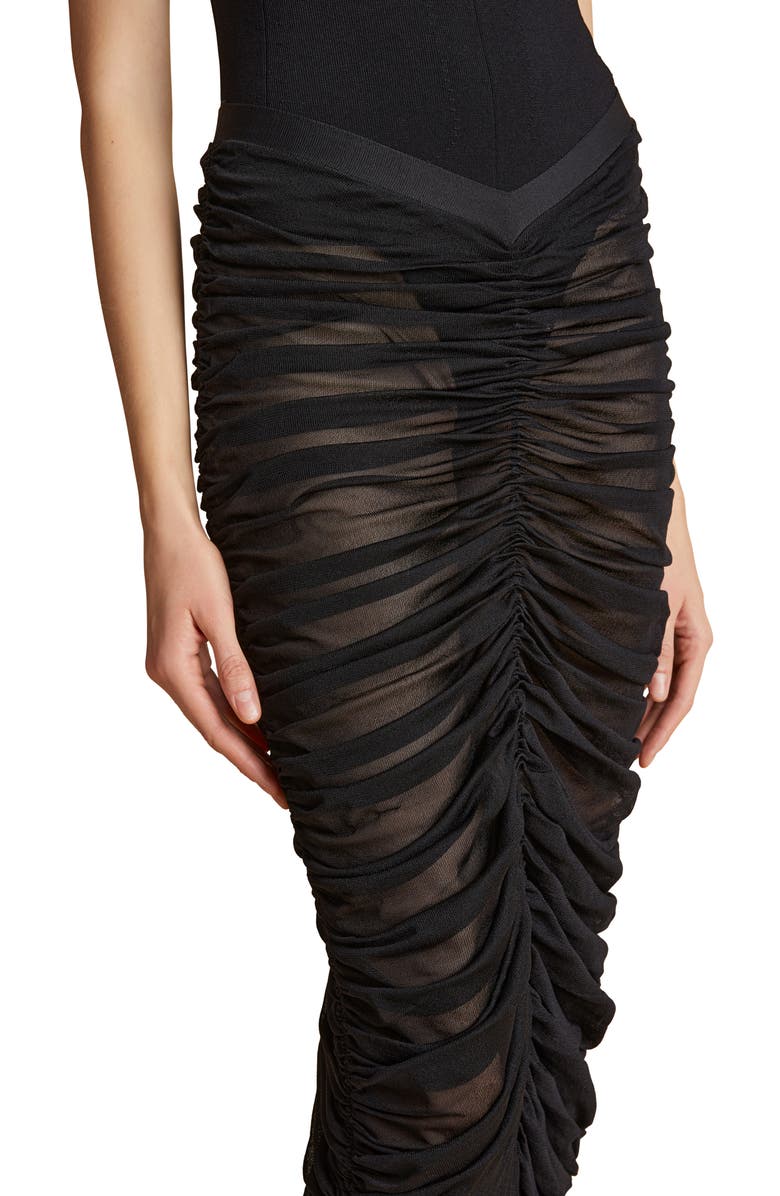 Khaite Laure Ruched Knit Skirt | Nordstromrack