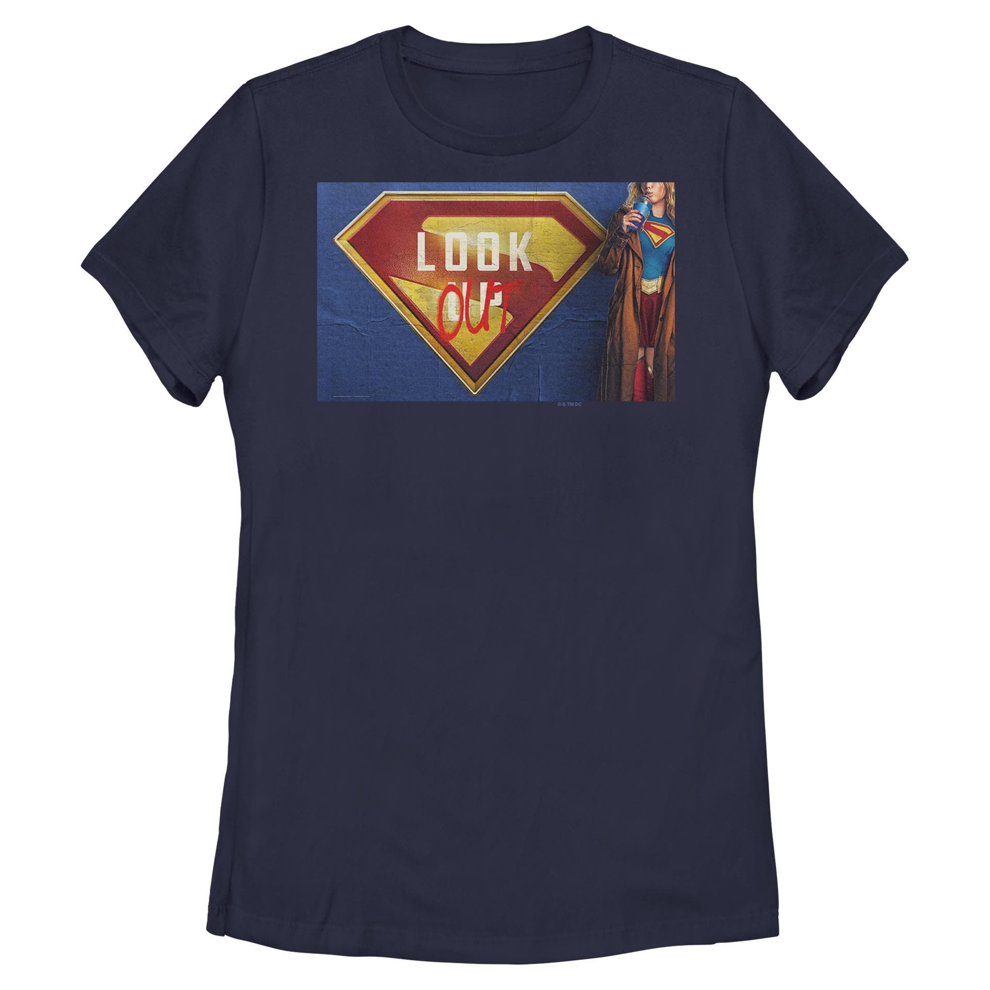 Supergirl Women's Supergirl Look Out Graffiti Poster Graphic T-Shirt ...