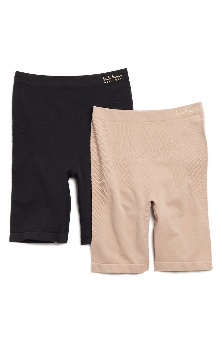 Nicole Miller 2-Pack Assorted Seamless Long Leg Shaping Shorts ...