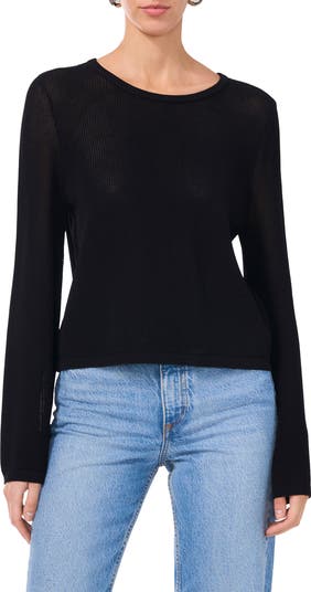 1.STATE Long Flare Sleeve Mesh Knit Top | Nordstromrack