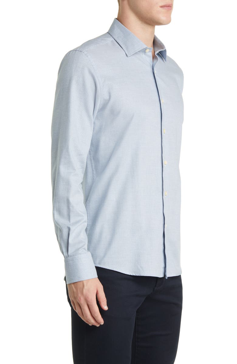 Scott Barber Mélange Houndstooth Twill Button-Up Shirt | Nordstromrack