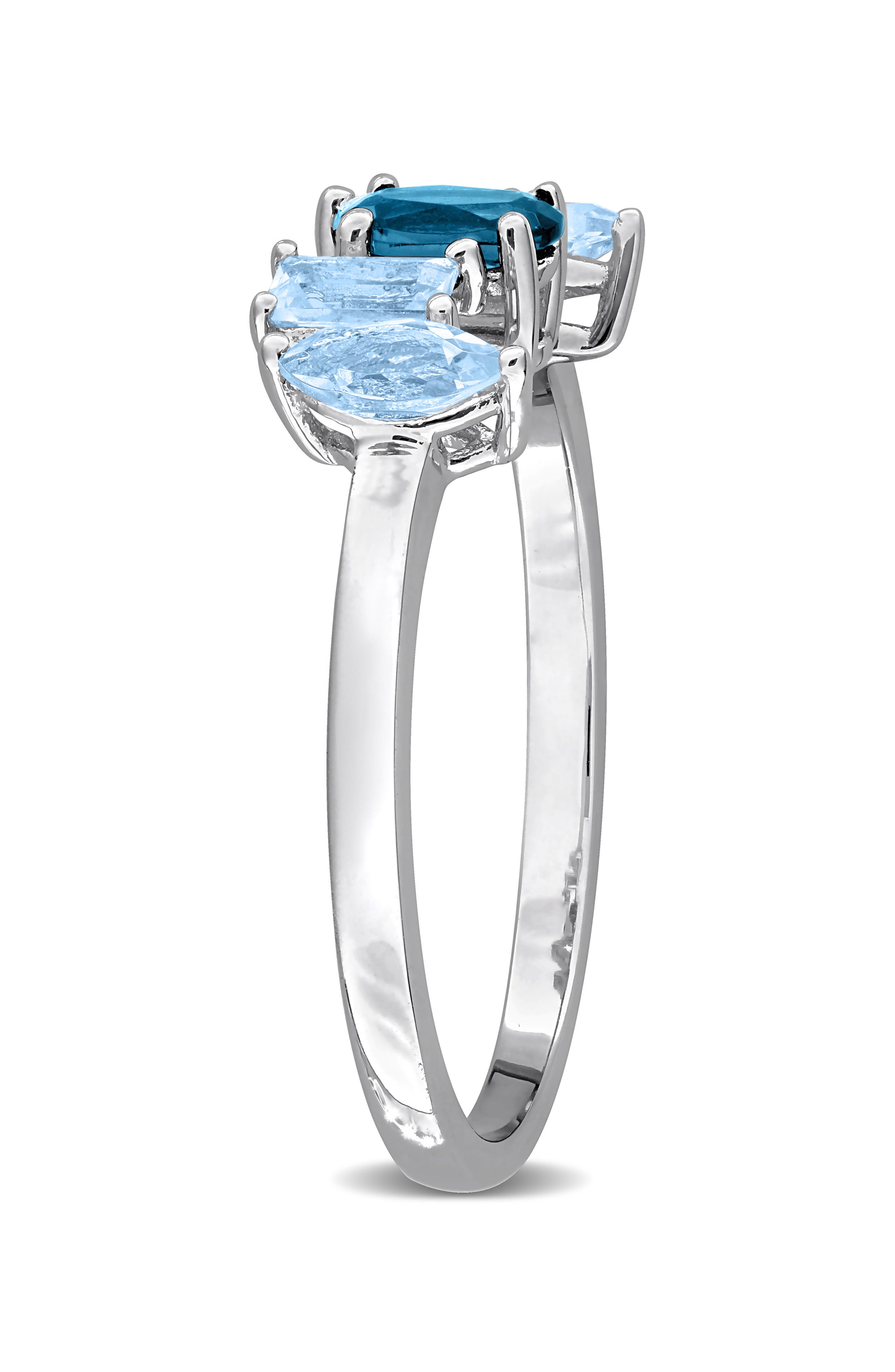 DELMAR Sterling Silver Sky Blue Topaz & London Blue Topaz Ring ...
