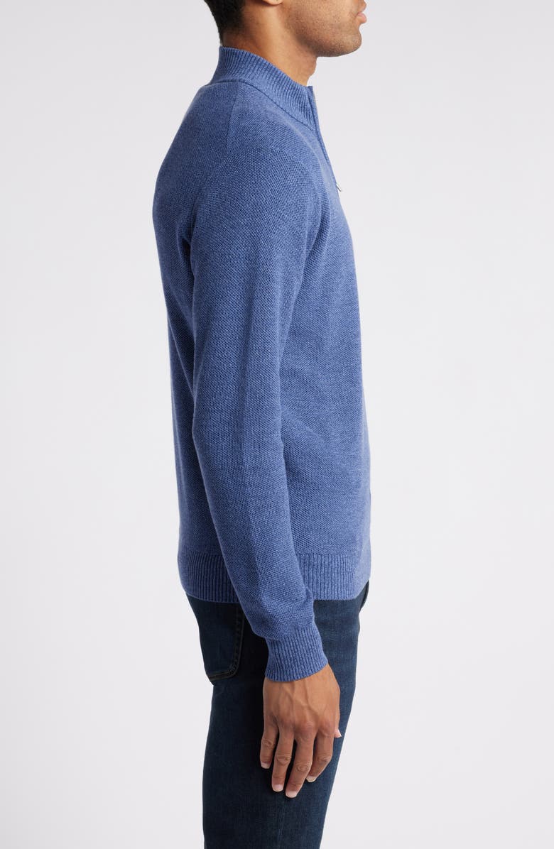 Peter Millar Nevis Twisted Quarter Zip Cotton & Wool Sweater ...