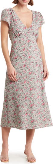 WAYF Floral Midi Dress | Nordstromrack