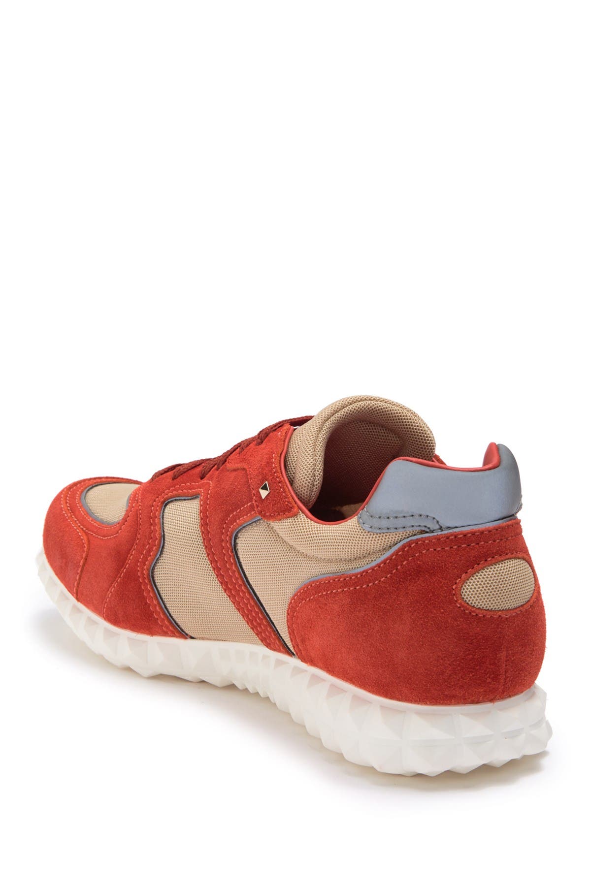 Valentino Garavani VALENTINO Colorblock Suede Panel Lace-Up Sneaker ...
