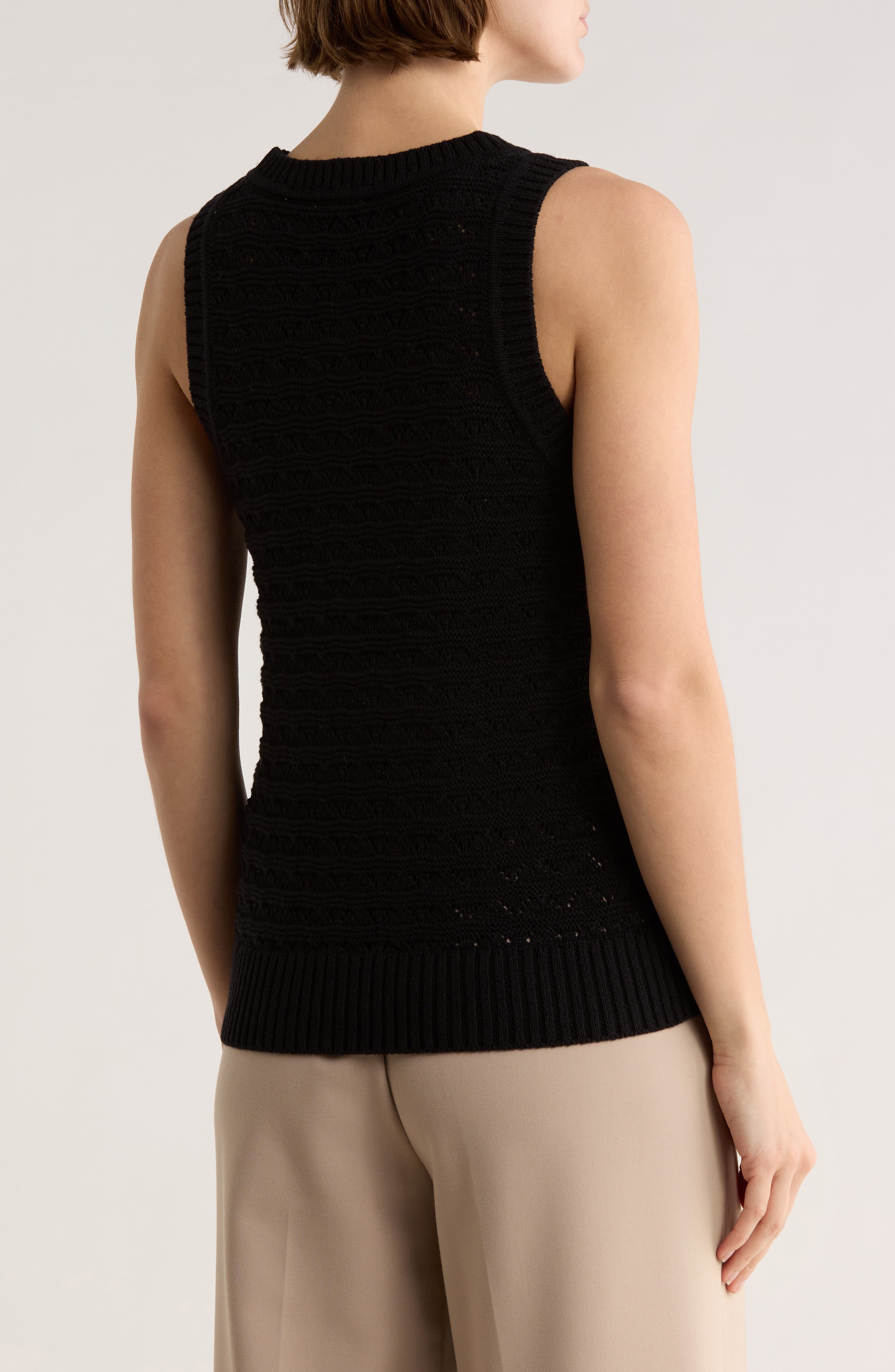 ELIE ELIE TAHARI Pointelle Sweater Tank | Nordstromrack