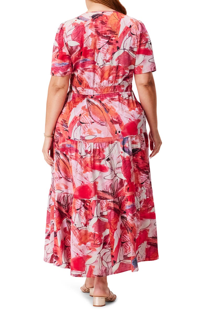 NIC+ZOE Scribble Bouquet Tiered Maxi Dress | Nordstromrack