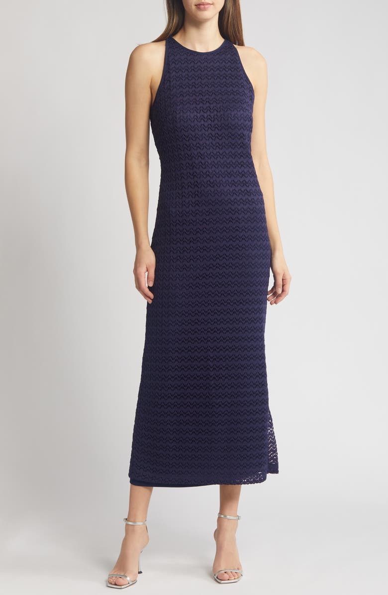 Julia Jordan Open Stitch Sleeveless Midi Dress | Nordstromrack