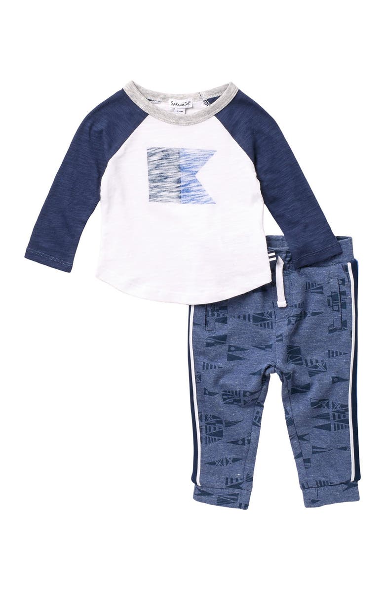 Splendid Nautical Flag Raglan T-Shirt & Pants Set | Nordstromrack