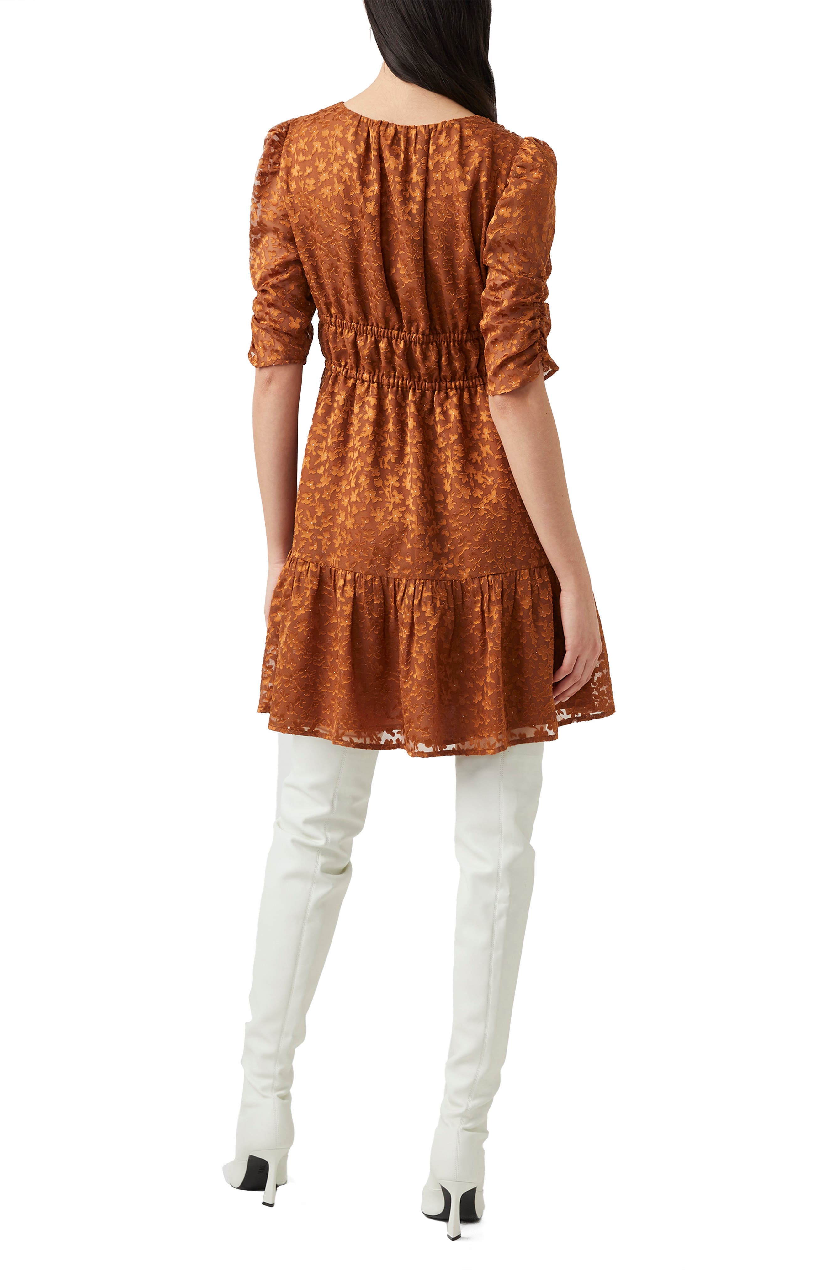 French Connection Bonati Devoré Fit & Flare Dress | Nordstromrack