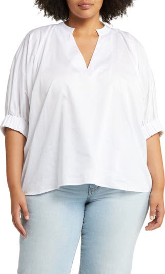 HARSHMAN Medina Puff Sleeve Cotton Blouse | Nordstrom