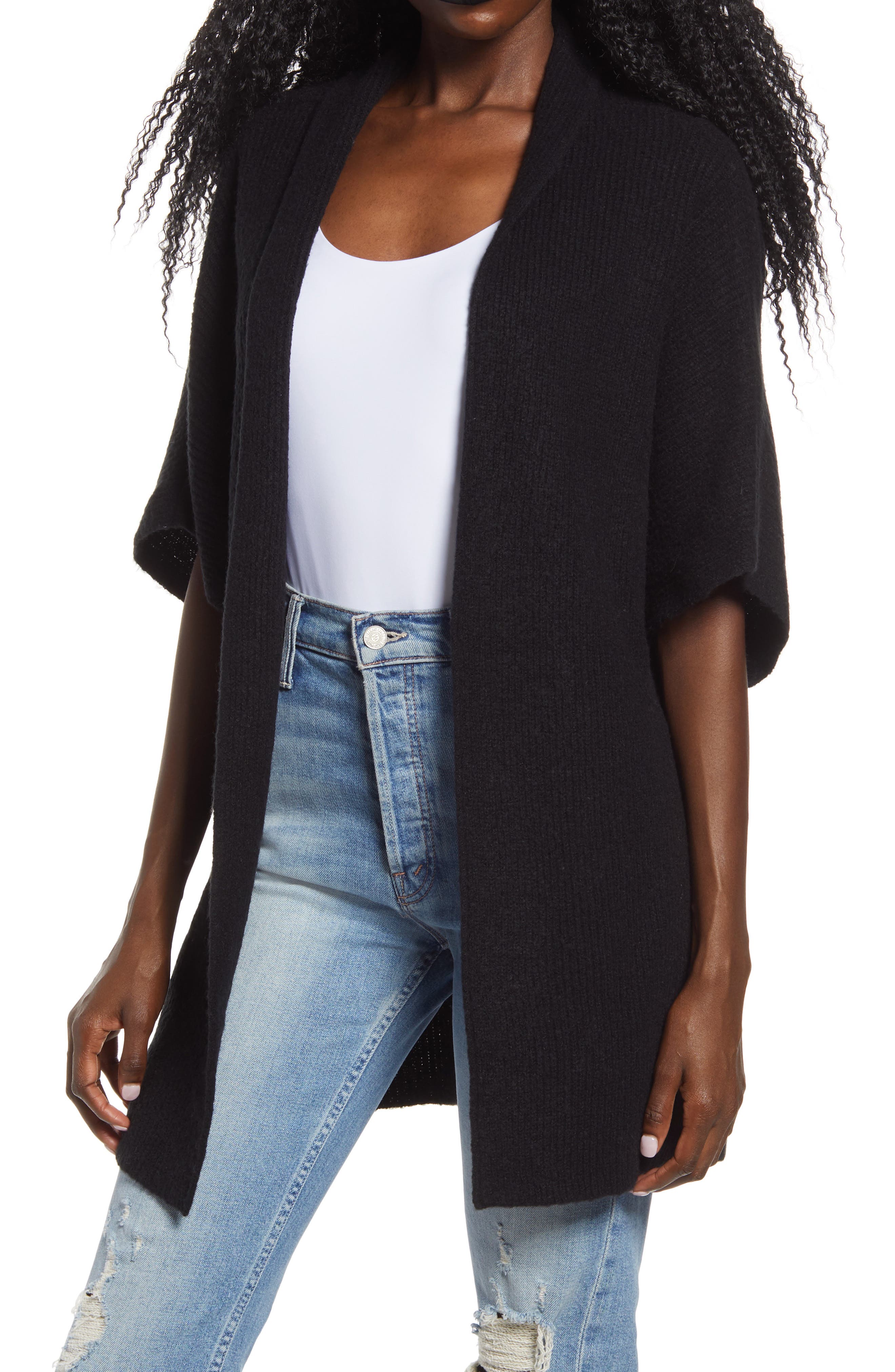 Leith Open Front Dolman Sleeve Cardigan | Nordstrom