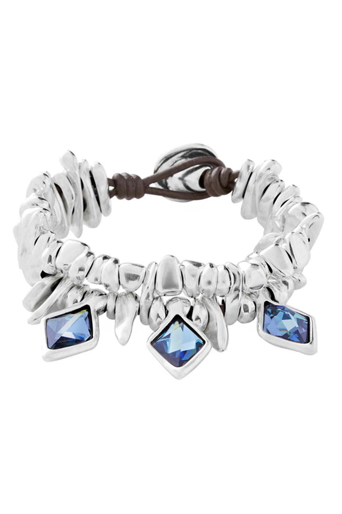 UNODE50 Stalactite Bezel Set Swarovski Element Accented Beaded Multi ...