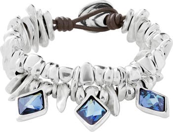 UNODE50 Stalactite Bezel Set Swarovski Element Accented Beaded Multi ...