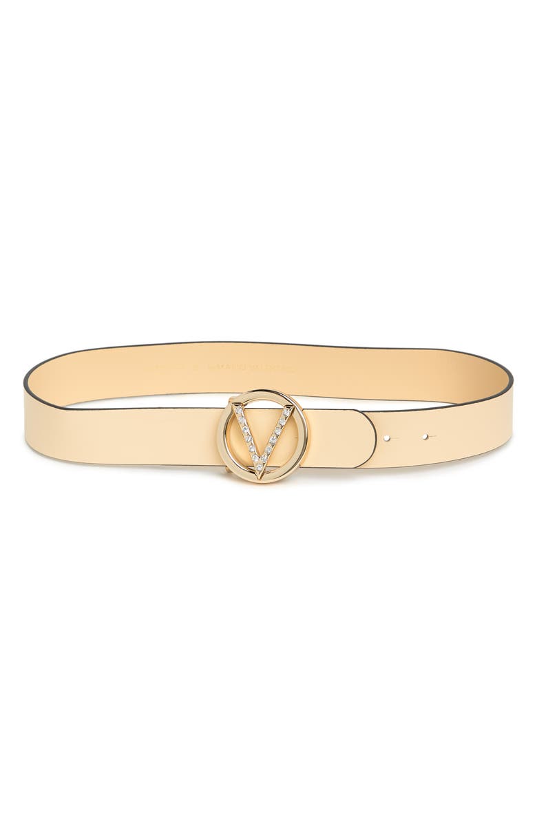 VALENTINO BY MARIO VALENTINO Logo Buckle Leather Belt | Nordstromrack
