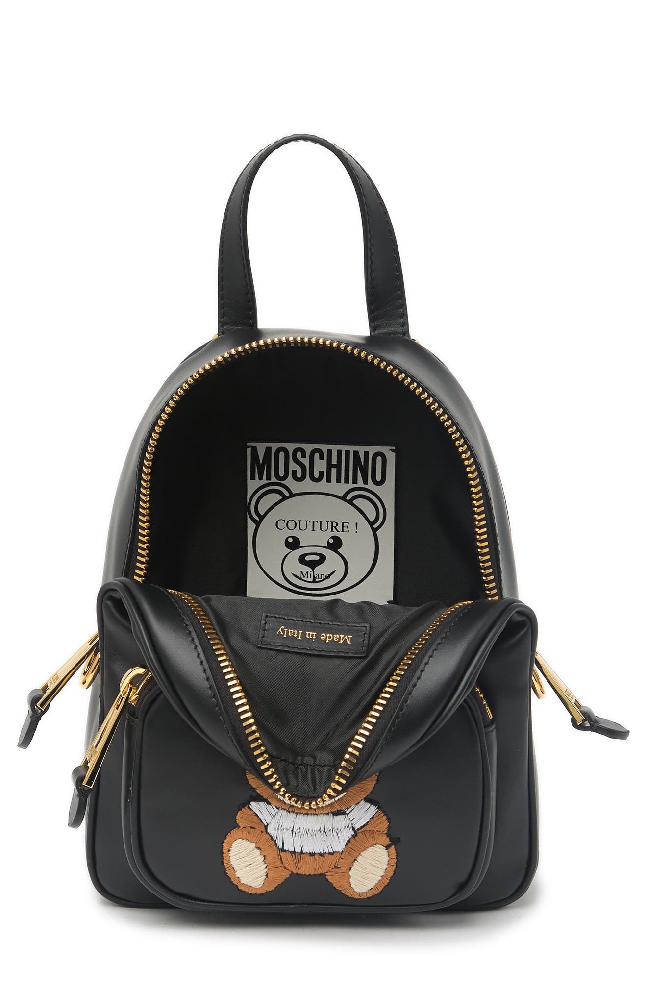 Moschino Embroidered Leather Mini Backpack | Nordstromrack
