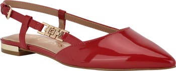 GUESS Franie Pointed Toe Slingback Flat (Women) | Nordstrom