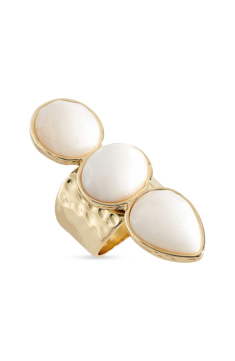 Nordstrom Three-Stone White Jade Ring | Nordstromrack