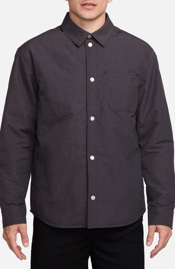 Jordan Nylon & Cotton Snap-Up Shirt Jacket | Nordstrom