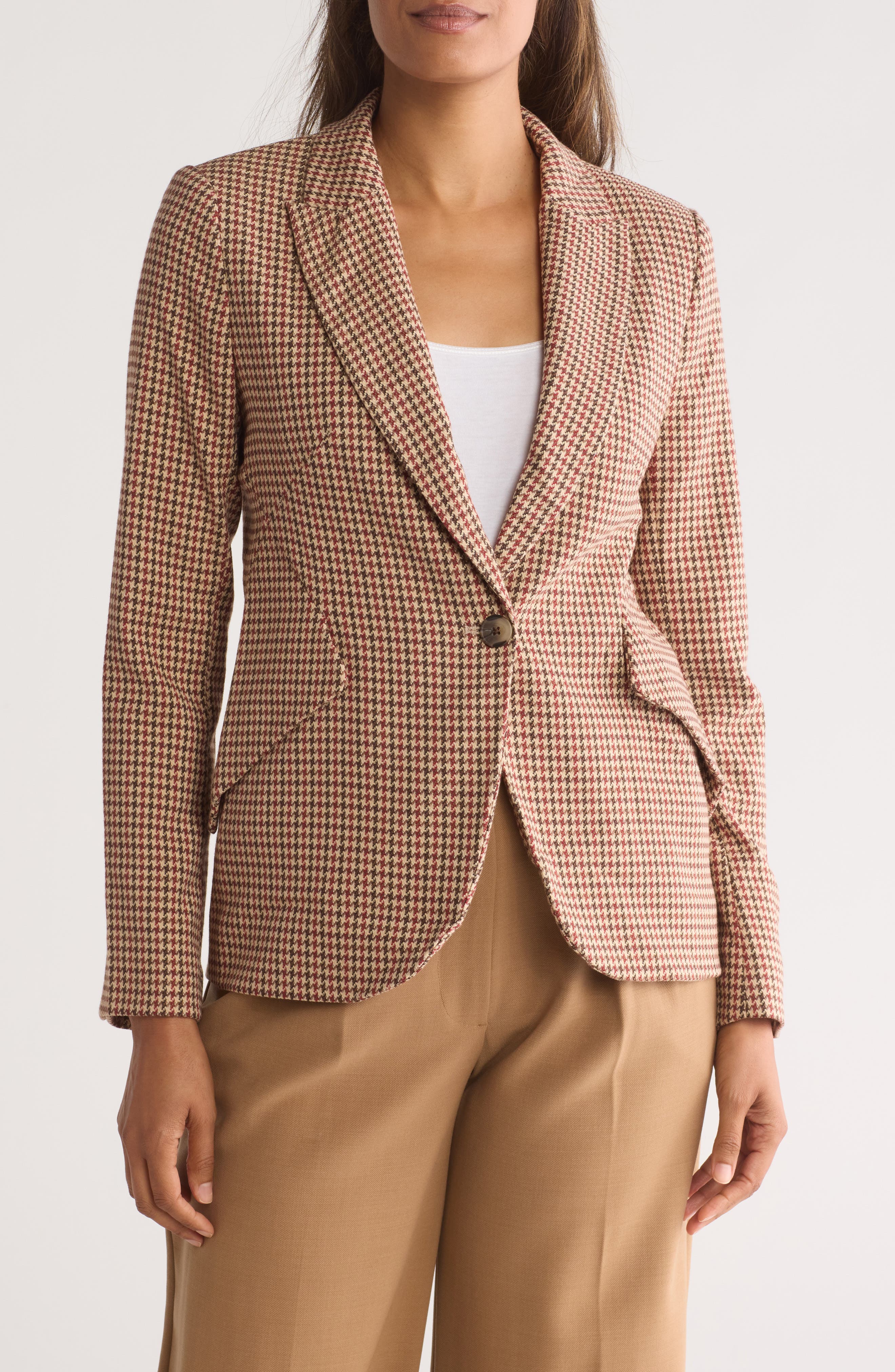 Tahari Single Button Houndstooth Blazer | Nordstromrack