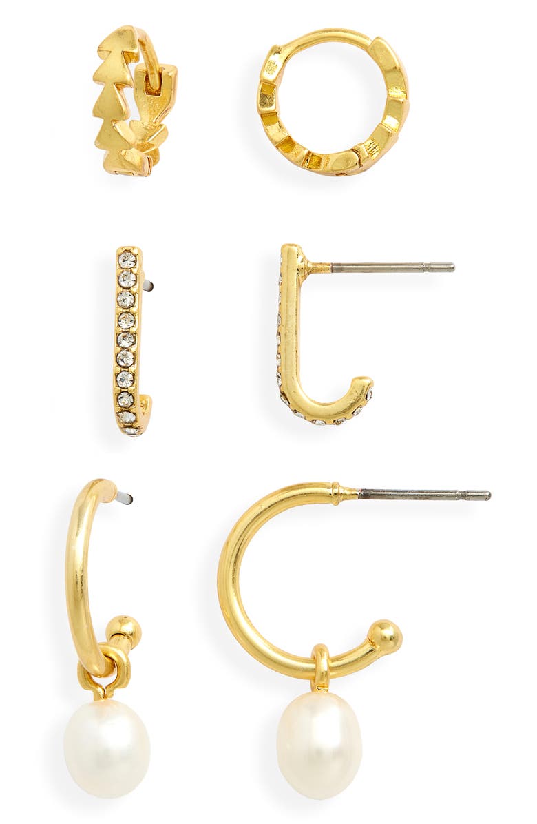 Madewell Classique Set of 3 Hoop Earrings | Nordstromrack