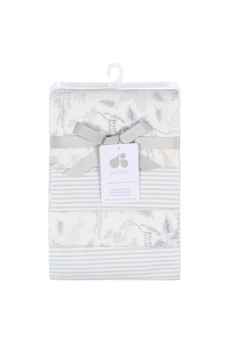 Blue Cotton Flannel Swaddles 4-Pack (Men) | Nordstrom