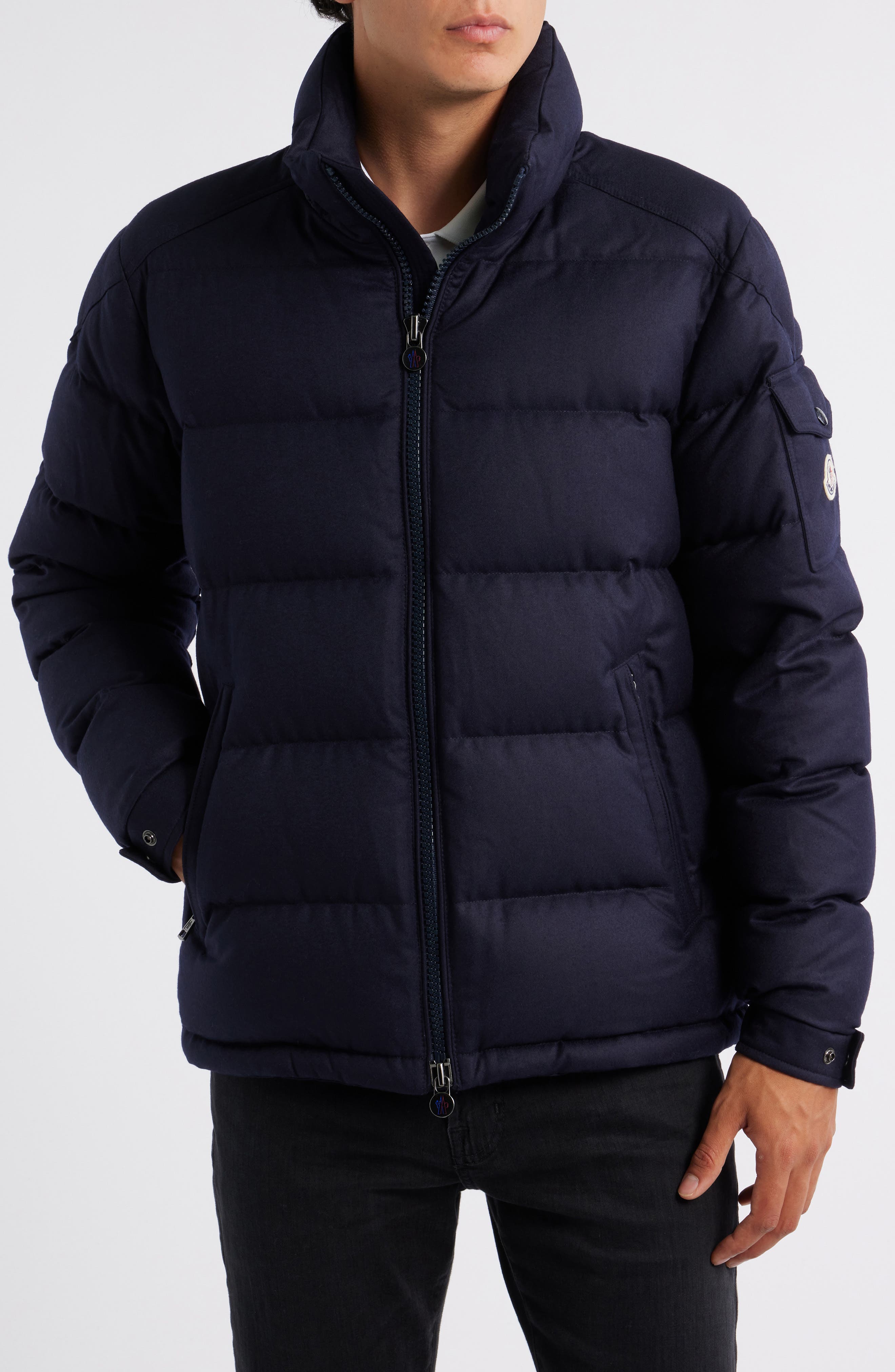 Moncler Montgenevre Virgin Wool Flannel Down Puffer Jacket | Nordstrom