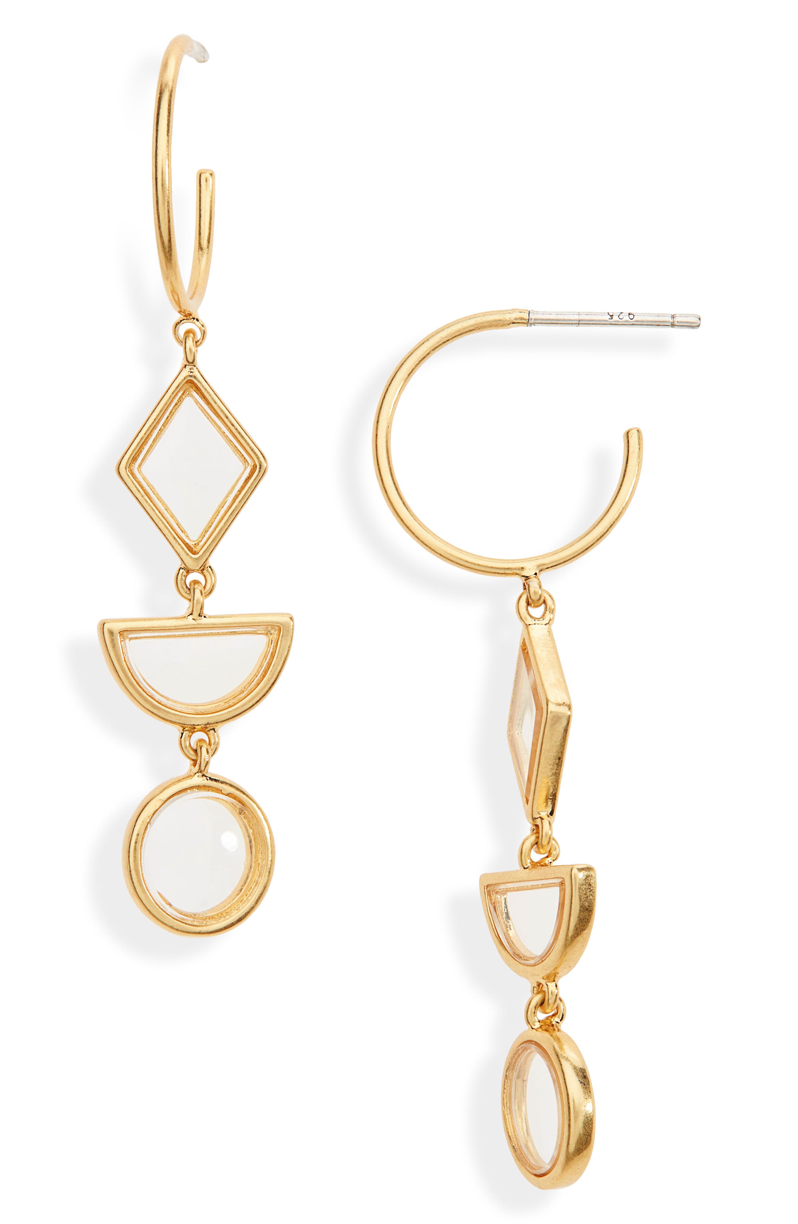 Madewell Stained Glass Drop Hoop Earrings | Nordstrom