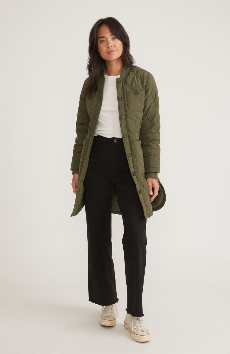 Marine Layer Elsie Quilted Longline Coat | Nordstromrack