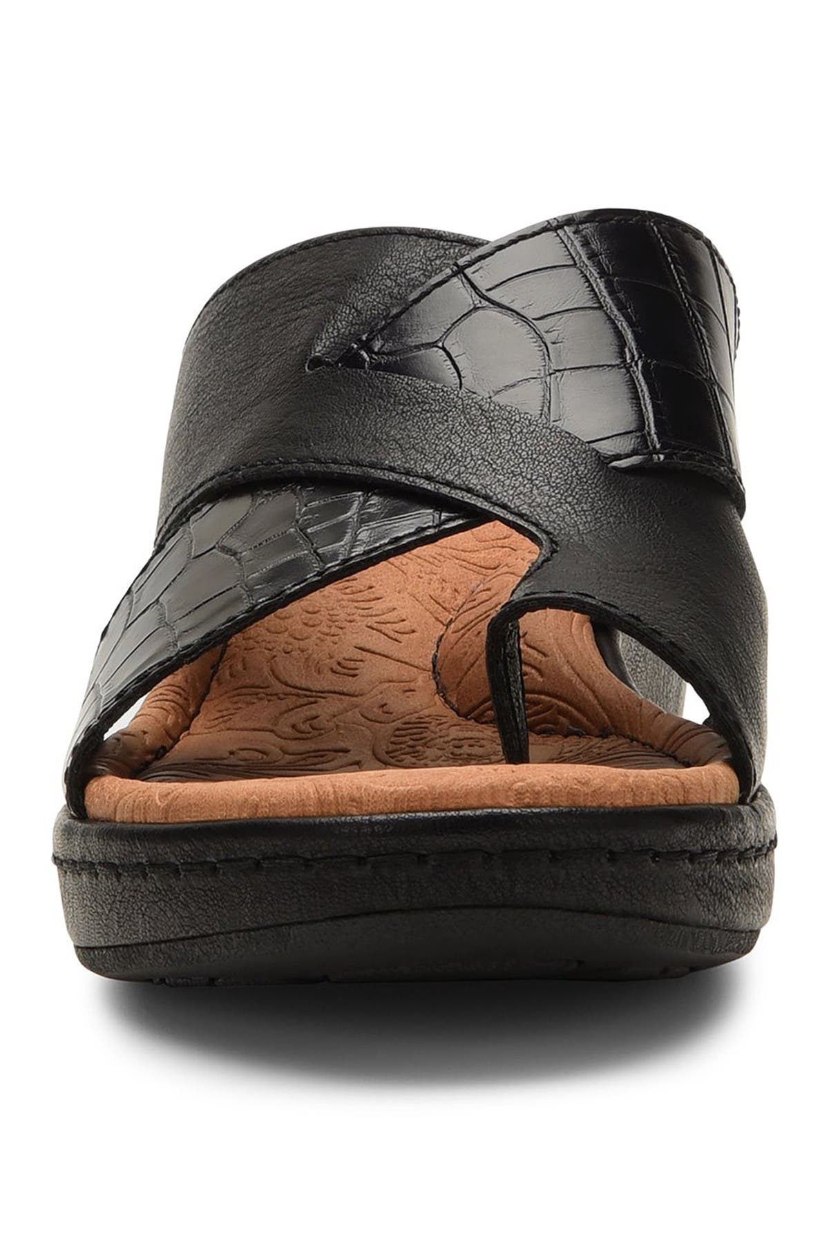 B O C Summer II Croc Embossed Demi Wedge Sandal | Nordstromrack