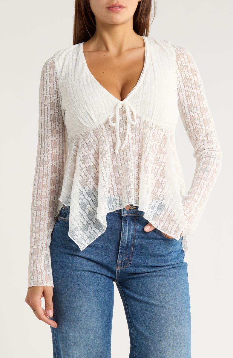 Madden Girl Long Bell Sleeve Babydoll Top | Nordstromrack
