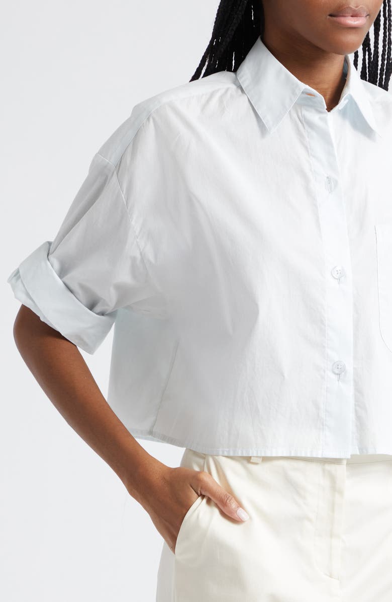 TWP Next Ex Cotton Button-Up Crop Shirt | Nordstromrack