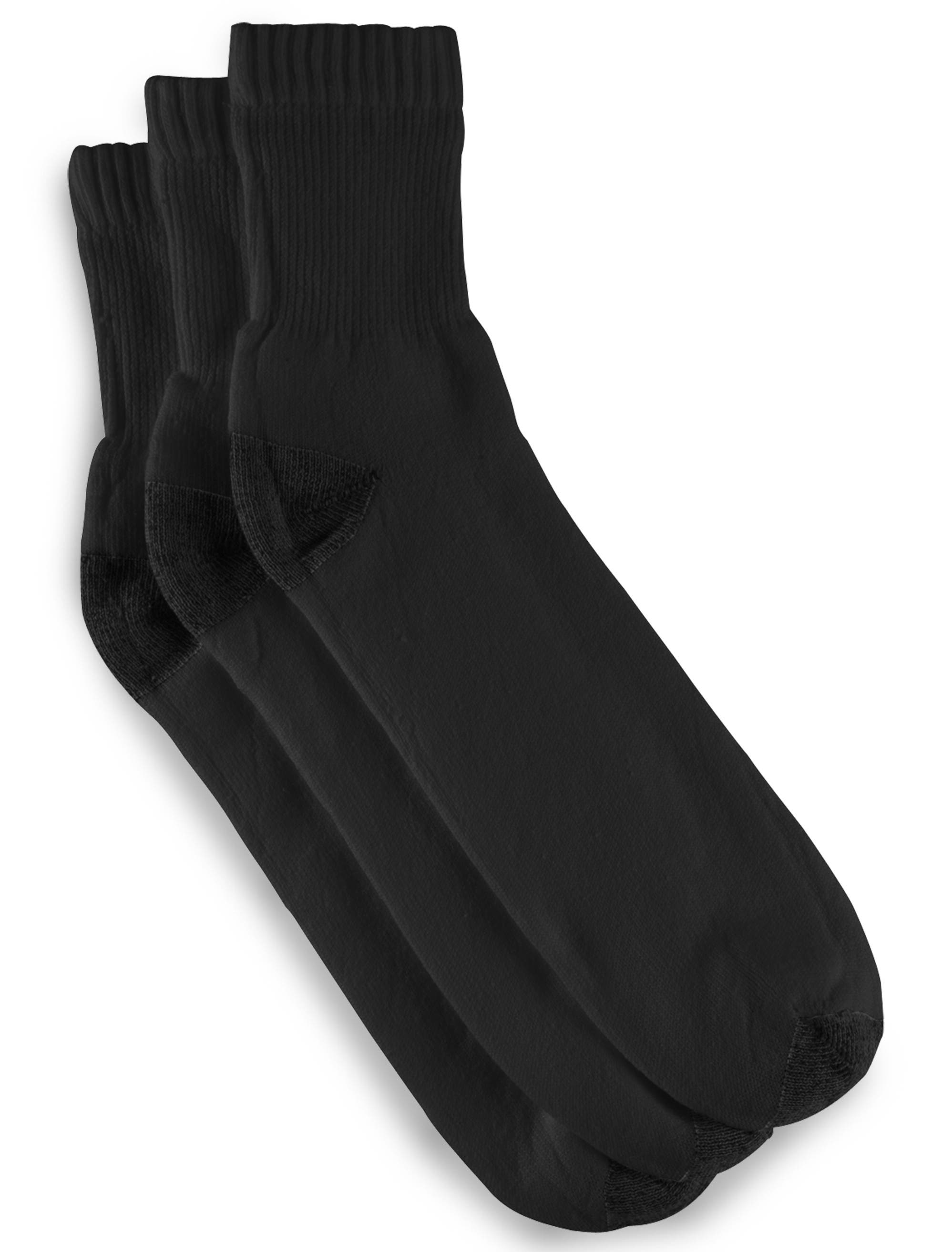 Harbor Bay by DXL Continuous Comfort 3-pk Quarter Crew Socks | Nordstrom