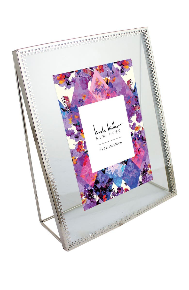 AZZURE HOME Silver 8" x 10" Metal Picture Frame with A-Frame Backing ...
