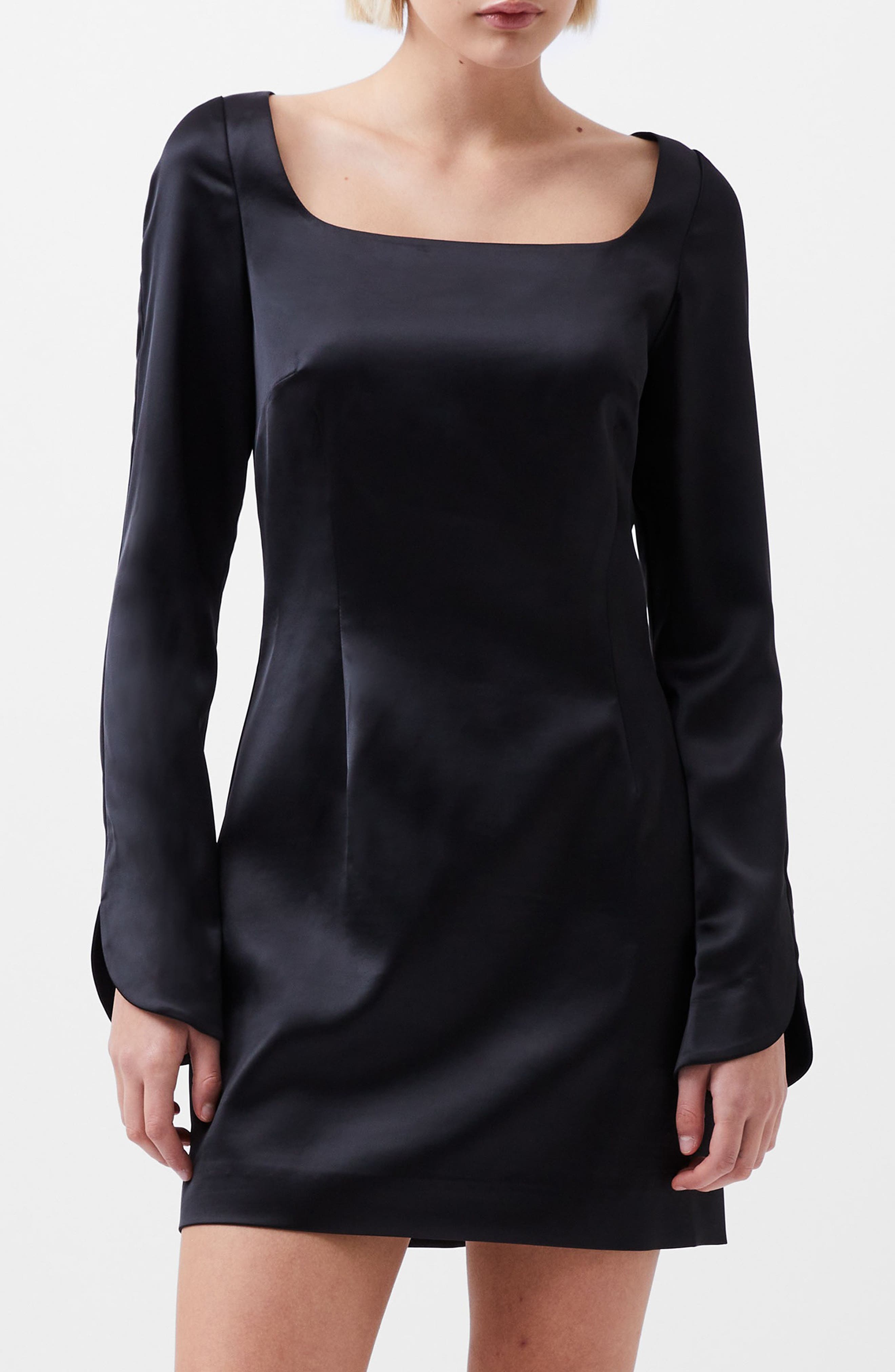 French Connection Long Sleeve Satin Minidress | Nordstromrack