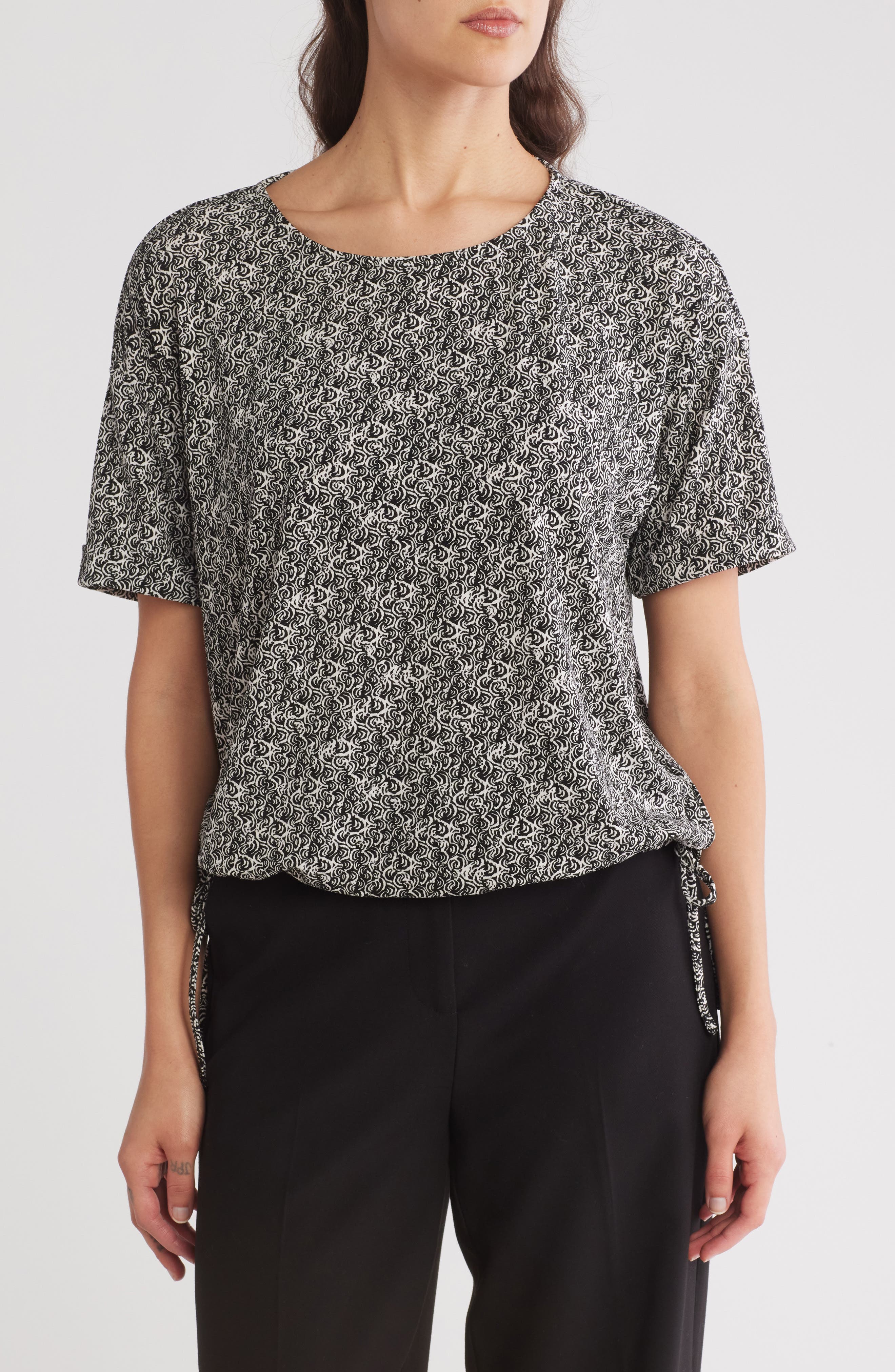 Adrianna Papell Drawstring Waist Blouson Top | Nordstromrack