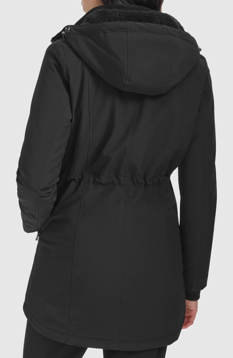 Calvin Klein Flextech Faux Shearling Lined Hooded Jacket | Nordstromrack
