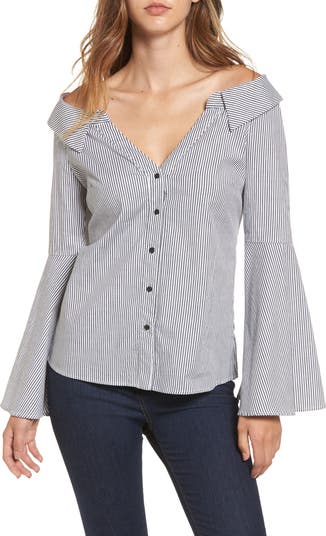 Socialite Stripe Portrait Neck Top | Nordstrom