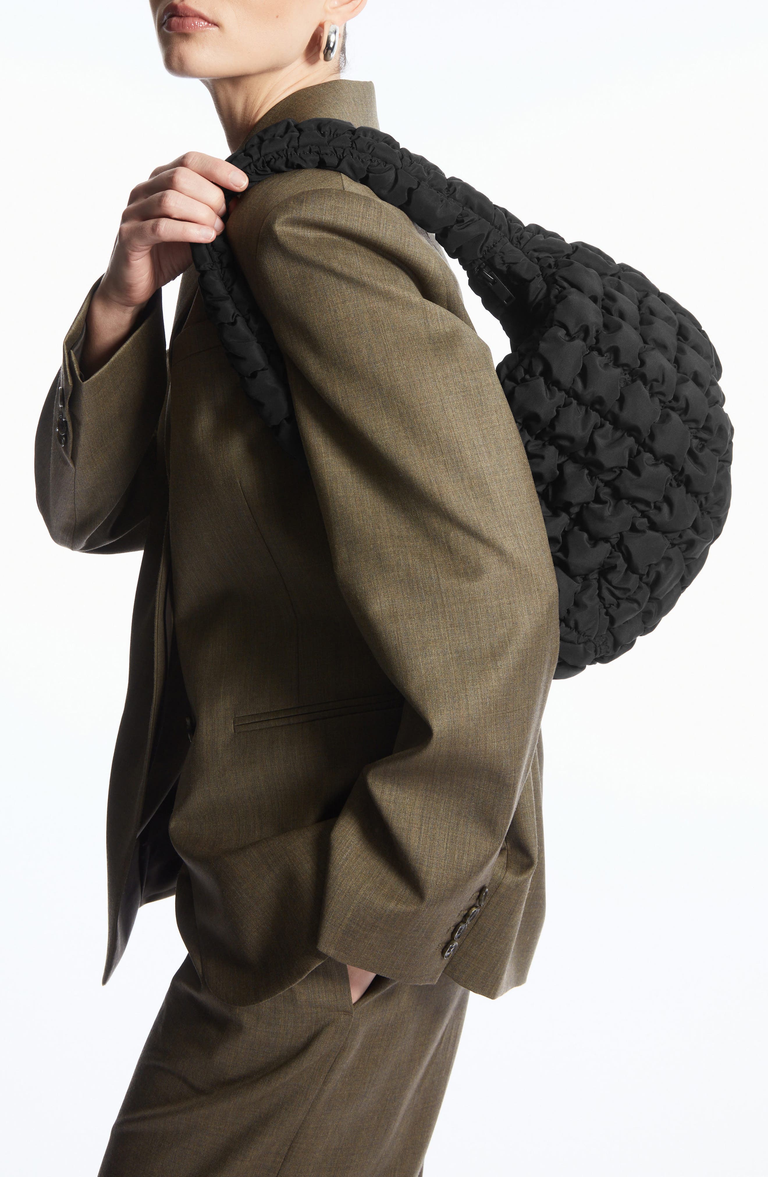 COS Quilted Recycled Polyester Shoulder Bag | Nordstrom