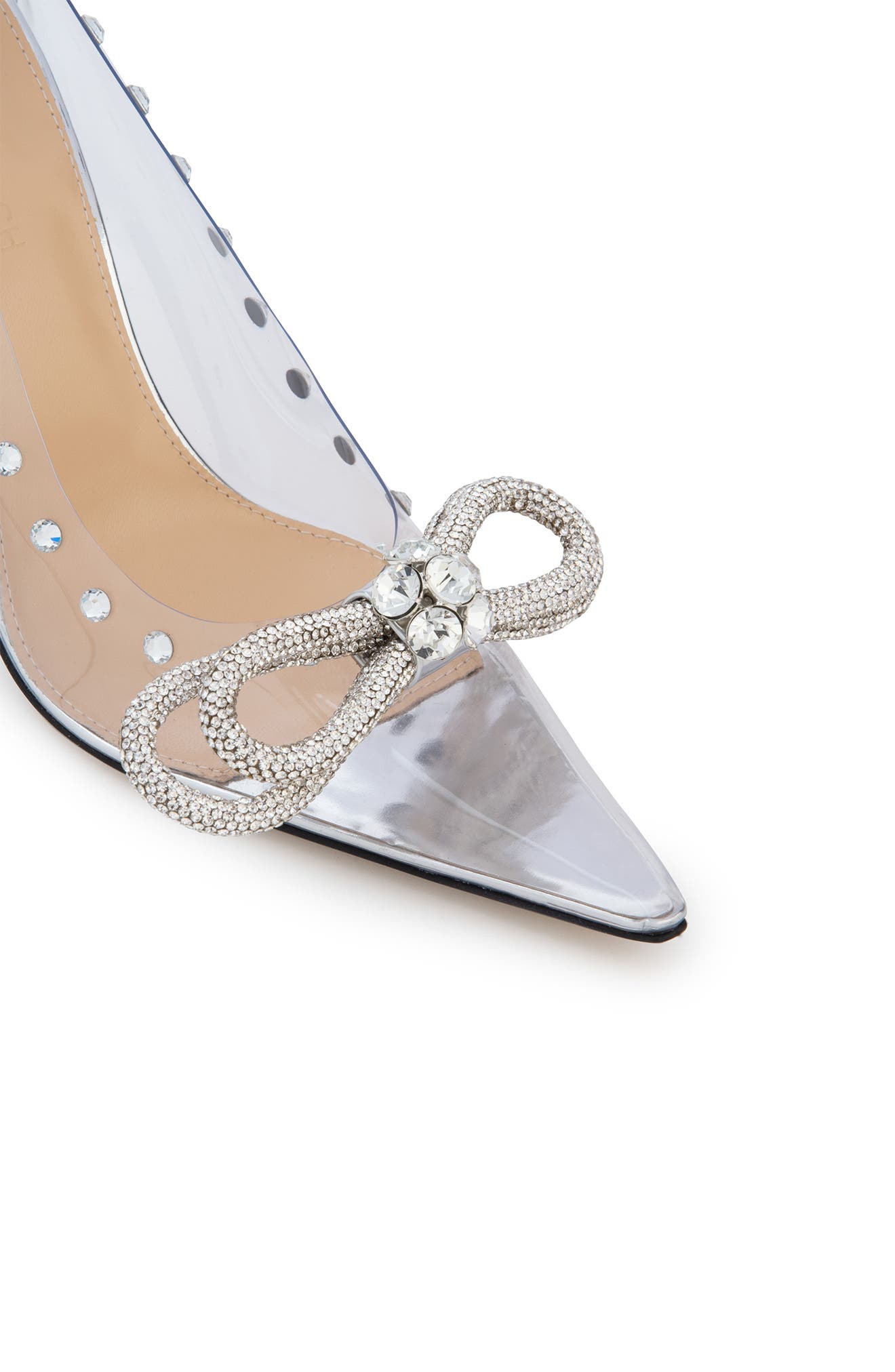Mach & Mach Crystal Double Bow PVC Pointed Toe Pump (Women) | Nordstromrack