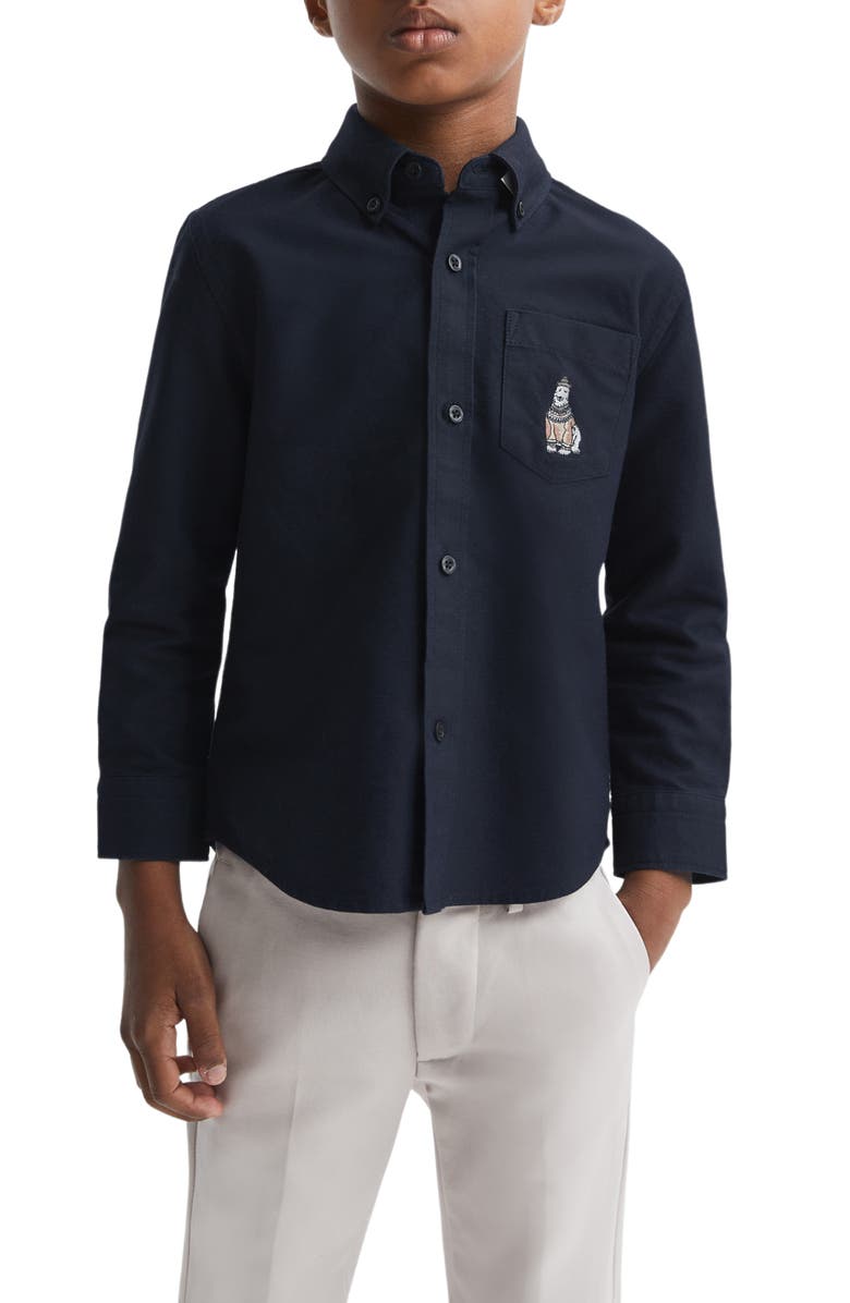 Reiss Kids' Matis Jr. Cotton Button-Down Shirt | Nordstromrack