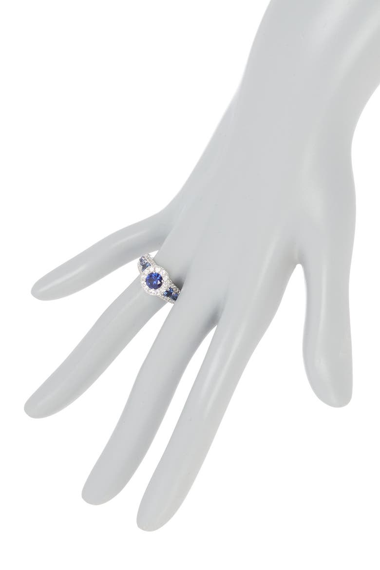Sterling Silver Large Sapphire Halo Ring (Women) | Nordstromrack